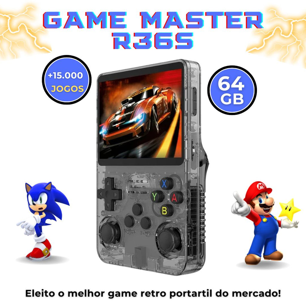 Game Master R36S - Game Retro Portatil | Frete Grátis